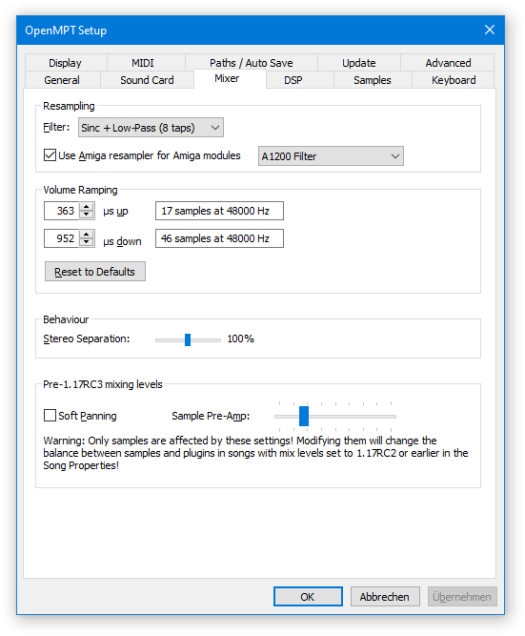 Manual: Setup/Mixer - OpenMPT Wiki