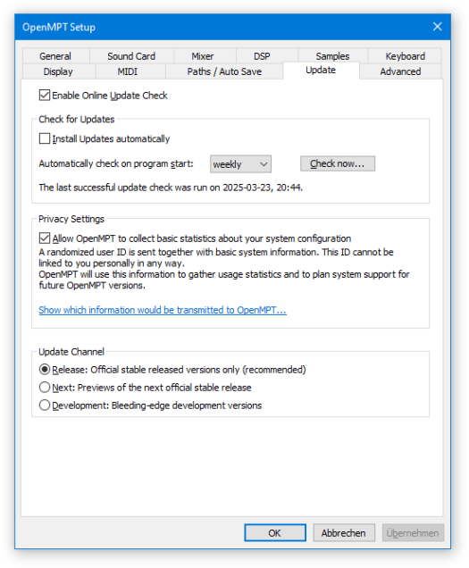 Manual: Setup/Update - OpenMPT Wiki
