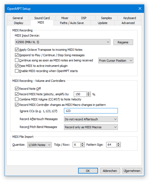 Manual: Setup/MIDI - OpenMPT Wiki
