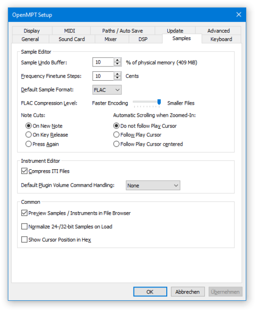 Manual: Setup/Samples - OpenMPT Wiki